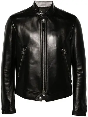 TOM FORD Café Racer Leather Biker Jacket