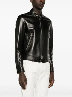 TOM FORD Café Racer Leather Biker Jacket