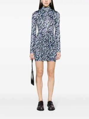 ROTATE BY BIRGER CHRISTENSEN Floral Print Ruched Minidress