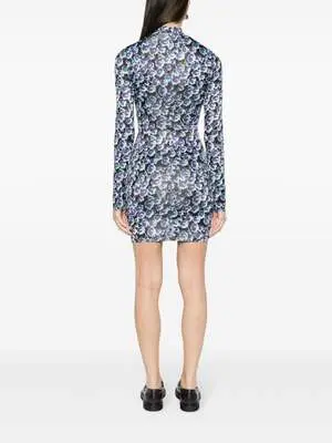 ROTATE BY BIRGER CHRISTENSEN Floral Print Ruched Minidress