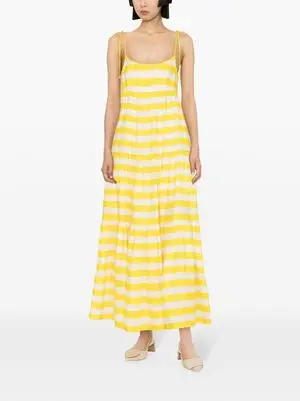 Zimmermann Alight Striped Linen Midi Dress