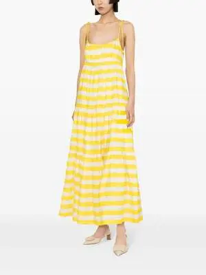 Zimmermann Alight Striped Linen Midi Dress