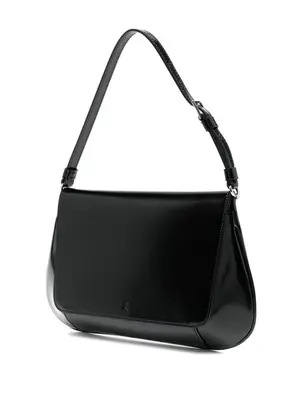 Amina Muaddi Leather Shoulder Bag - Black