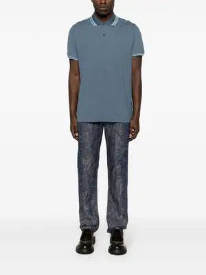 Etro Paisley-jacquard Straight-leg Trousers - Blue