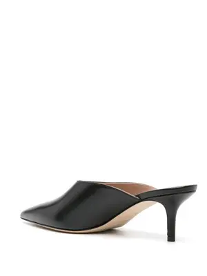 SCAROSSO Laura 60mm Leather Mules - Black