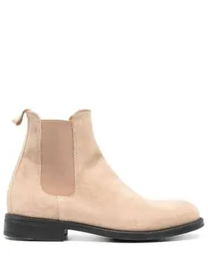 SCAROSSO Claudia Suede Chelsea Boots - Neutrals