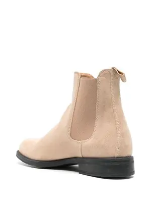 SCAROSSO Claudia Suede Chelsea Boots - Neutrals