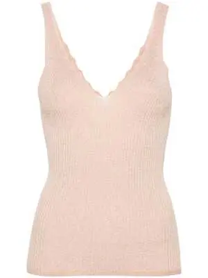 TWINSET Lurex-detailing Ribbed Top
