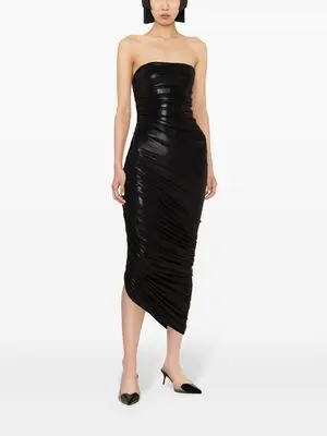 Norma Kamali Diana Shirred Midi Dress