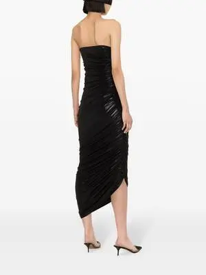 Norma Kamali Diana Shirred Midi Dress