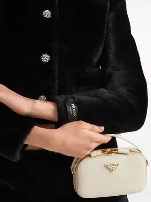 Prada Cropped Shearling Jacket