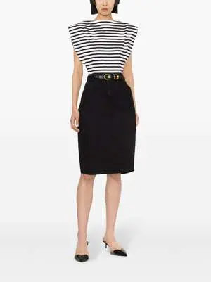 Paige Siren Denim Midi Skirt