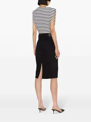 Paige Siren Denim Midi Skirt