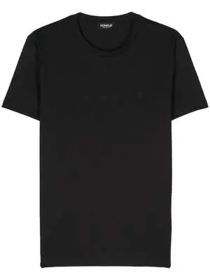 DONDUP Logo-rubberised Cotton T-shirt - Black