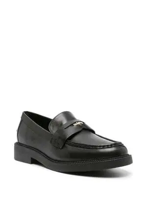 Michael Kors Logo-embossed Penny Leather Loafers