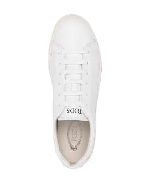 TOD'S Panelled Leather Sneakers - White