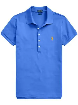 Polo Ralph Lauren Julie Logo-embroidered Polo Shirt - Blue