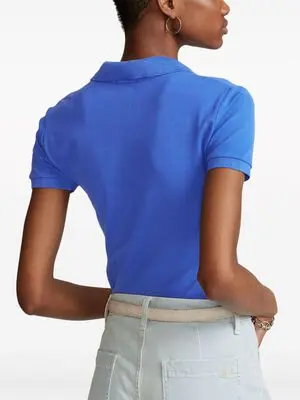 Polo Ralph Lauren Julie Logo-embroidered Polo Shirt - Blue