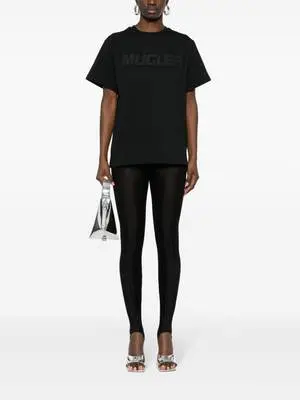 MUGLER Logo-appliqué T-shirt