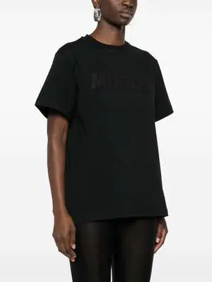 MUGLER Logo-appliqué T-shirt