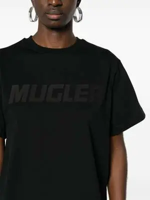 MUGLER Logo-appliqué T-shirt