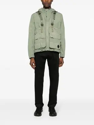 C.P. COMPANY Flatt Cargo-pockets Hooded Jacket - Green