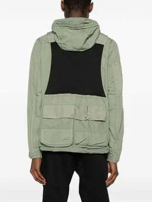 C.P. COMPANY Flatt Cargo-pockets Hooded Jacket - Green