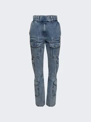 Givenchy Cargo Bootcut Jeans - Light Blue