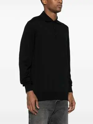 Brunello Cucinelli Long-sleeve Polo Shirt - Black