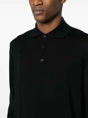 Brunello Cucinelli Long-sleeve Polo Shirt - Black
