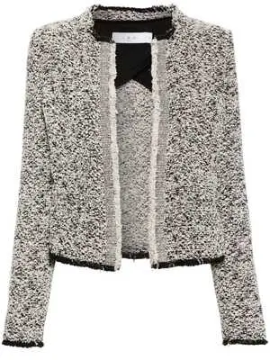 IRO PARIS Hazela Cropped Tweed Jacket - Black