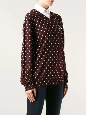 Play Comme Des Garcon Polka Dot Sweater - Red