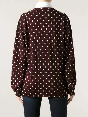 Play Comme Des Garcon Polka Dot Sweater - Red