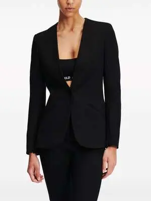 Karl Lagerfeld Collarless Single-breasted Blazer