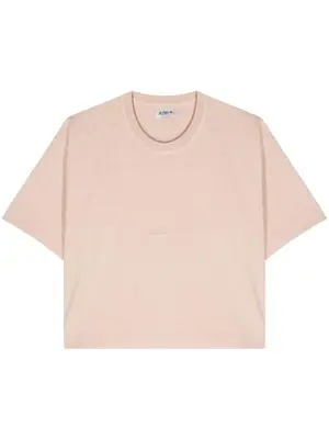 AUTRY Logo-debossed T-shirt - Pink