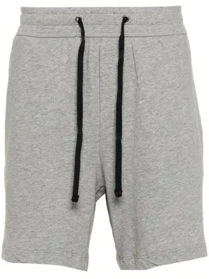 JAMES PERSE Mélange-effect Cotton Shorts - Grey