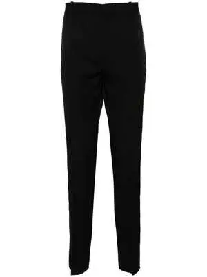 Alexander McQueen Low-rise Tailored Trousers With Satin Trim