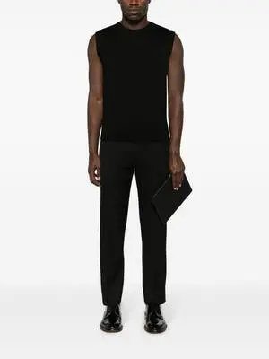 Alexander McQueen Low-rise Tailored Trousers With Satin Trim