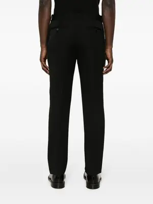 Alexander McQueen Low-rise Tailored Trousers With Satin Trim
