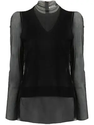 UNDERCOVERISM Layered High-neck Top