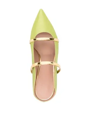 MALONE SOULIERS Maureen 70mm Mules - Green