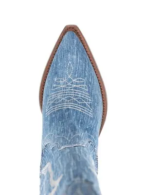 SONORA Santa Fe 35mm Denim Boots - Blue