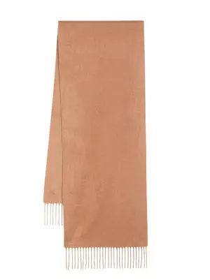 N.peal Fringed Cashmere Scarf - Brown