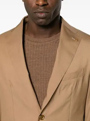 Tagliatore Brooch-detail Single-breasted Blazer - Neutrals