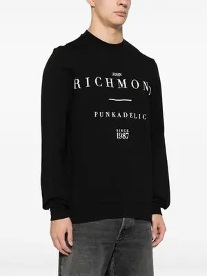 John Richmond Logo Print Sweatshirt - Black