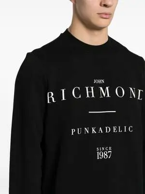 John Richmond Logo Print Sweatshirt - Black