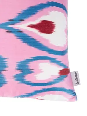 LES-OTTOMANS Graphic-print Silk Cushion