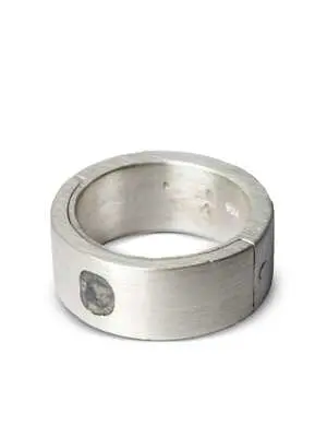 PARTS OF FOUR Sistema Diamond Slab Ring - Silver