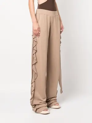 Blumarine Ruffled Wide-leg Trousers