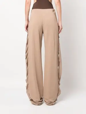 Blumarine Ruffled Wide-leg Trousers